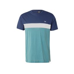 Iriedaily T-Shirt 'Court' Herren Gr&ouml;&szlig;e S navy / jade / wei&szlig;