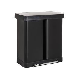 Beliani Abfallbehälter ECOSORT in Schwarz - (W) 59 x (H) 62 x (L) 31 cm | Gr.: onesize