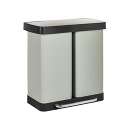 Beliani Abfallbehälter ECOSORT in Grün/Schwarz - (W) 59 x (H) 62 x (L) 31 cm | Gr.: onesize