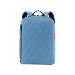 Reisenthel travelling Classic - Rucksack M 39 cm (rhombus olive) in rhombus blue | Gr.: onesize