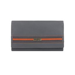 mano Don Leonardo Geldbörse RFID Leder 16 cm in grau | Gr.: onesize
