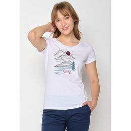 Greenbomb T-Shirt Nature Mountain Trip in Weiß | Gr.: M
