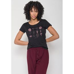 Greenbomb T-Shirt Bike Mushrooms in Schwarz | Gr.: XL