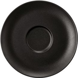 Untertasse Seltmann Weiden "Liberty - Velvet Black", schwarz, B:16,1cm H:1,7cm L:16,1cm T:16,1cm Ø:16,1cm, Porzellan, Speiseteller, Kombi-Untertasse groß 16,5 cm