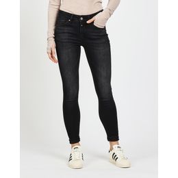 Skinny-fit-Jeans Gang "94LAYLA", Damen, Gr. 27, N-Gr, schwarz (used edgy schwarz), Denim/Jeans, Obermaterial: 98% Baumwolle, 2% Elasthan, skinny fit knöchelfrei, Jeans, mit Used-Effekten