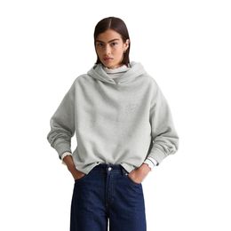 Marc O'Polo Sweatshirt MARC O'POLO DENIM "aus softem Bio-Baumwolle-Mix", Damen, Gr. L, grau (stone melange), Obermaterial: 70% Baumwolle, 30% Polyester, unifarben, regular fit, Rundhals, Rippbündchen, Sweatshirts