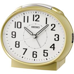 Seiko Quarzwecker Wecker, Schlafzimmer, Beleuchtung, Schlummerfunktion, Leuchtzeiger goldfarben 0 Zeitlos schöner Wecker