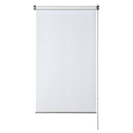 Gardinia Seitenzugrollo &raquo;EASYFIX Rollo Verdunklung Premium&laquo; verdunkelnd ohne Bohren Rollokette aus Metall wei&szlig; Obermaterial: 100% Polyester 210 cm