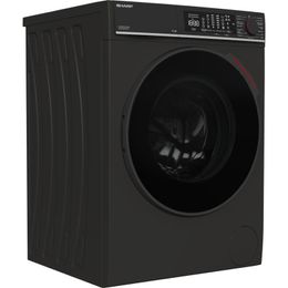 Sharp Waschmaschine High Class &raquo;ES-WNFL014CMDA-DE&laquo; 10 kg 1400 U/min 10kg / +WIFI / A-20% / Fulltouch/Steam/Mat Black schwarz Steuerung &uuml;ber 