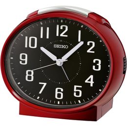Seiko Quarzwecker Wecker, Schlafzimmer, Beleuchtung, Schlummerfunktion, Leuchtzeiger rot Zeitlos sch&ouml;ner Wecker