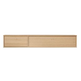 HAMMEL FURNITURE TV-Board »Mistral Fernsehschrank, Medienmöbel, Hängend, « Schublade und Klapptür, Lowboard, B: 133 cm Eiche weiß pigmentiert
