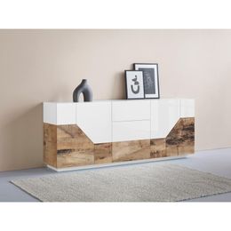 Inosign Sideboard »ALIEN-Kommode, Schrank, Anrichte mit 4 Türen und 3 Schubkästen« Sideboard Breite ca. 200 cm "100 % Made in Italy" weiß...