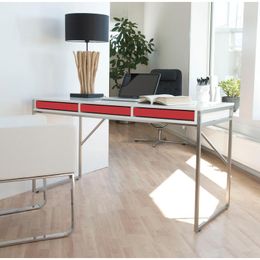 HAMMEL FURNITURE Schreibtisch »Mistral Bürotisch, Arbeitstisch, Tisch, Computertisch« mit Gestell, B: 137, 4 cm, Designmöbel rot