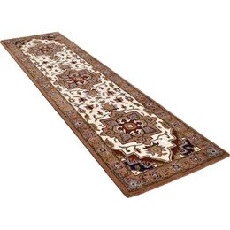 Theko Wollteppich &raquo;Royal Heriz&laquo; rechteckig 14 mm H&ouml;he reine Wolle, Orient-Optik, auch als L&auml;ufer, Wohnzimmer creme/braun Obermaterial: 100% Wolle B...