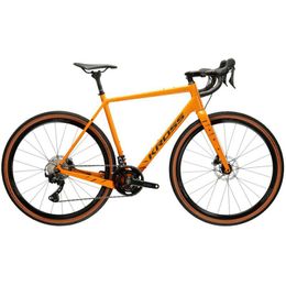 KROSS Gravelbike »Gravelbike Esker 8.0 28" orange 24 Gänge« 24 Gang Shimano GRX RX820 Schaltwerk Kettenschaltung orange+blau