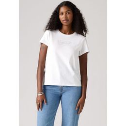 Levi's LEVI'S Rundhalsshirt »THE PERFECT TEE« mit Logo im Metallic-Holo Print white L (40) L (40) Kurzarmshirt von Levi’s