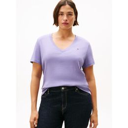 Tommy Hilfiger Curve Damen V-Shirt &raquo;CRV SLIM CODY V-NK SS&laquo; in Gro&szlig;en Gr&ouml;&szlig;en 46