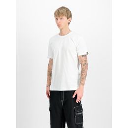 Alpha Industries Rundhalsshirt »Label T BP« white L L Modisches Shirt von Alpha