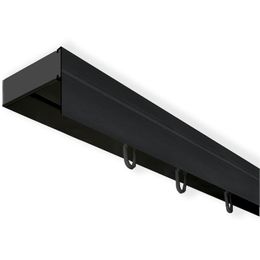 SN DECO GROUP Gardinenschiene »Vorhangschiene SH (1) mit Blende 5 cm« 1 läufig-läufig Fixmaß schwarz B/L: 120 cm