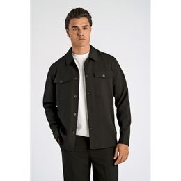 LINDBERGH Hemdjacke ohne Kapuze mit 2 Brusttaschen black XL XL Lässiges Hemd von LINDBERGH