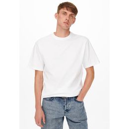 Only & Sons ONLY & SONS T-Shirt »ONSFRED LIFE RLX SS TEE NOOS« Bright White S S Basic Kurzarm Shirt von Only & Sons
