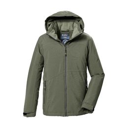 Killtec Funktionsjacke &raquo;KOW 369 BYS JCKT&laquo; Wasserdichte Jungen Funktionsjacke mit Kapuze, PFAS-frei impr&auml;gniert gr&uuml;n 140 140 Jungen Funktionsjacke...