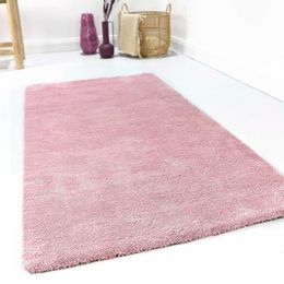 Esprit Teppich »Loft ESP-4223« rechteckig 20 mm Höhe Wohnzimmer, große Farbauswahl, sehr weicher Flor, dicht gewebt, robust rosa Obermaterial: 100%...