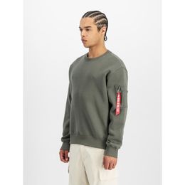 Alpha Industries Sweatshirt »Label Sweater BP« dark olive XL XL Cooler Sweater von Alpha