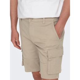 Only & Sons ONLY & SONS Cargoshorts »ONSCAM STAGE CARGO SHORTS 6689 LIFE NOOS« chinchilla M - N-Gr N-Gr M Shorts im Cargo Style von Only & Sons