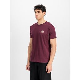 Alpha Industries Rundhalsshirt »BASIC T SMALL LOGO« dark cherry 3XL 3XL Kurzarm und eingefasster Rundhalsausschnitt für klassischen Look
