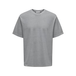 Only & Sons ONLY & SONS Rundhalsshirt »ONSDISTRESS RLX SS TEE« Ultimate Grey XXL XXL Basic Shirt von ONLY & SONS