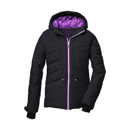 Killtec Skijacke »KSW 116 GRLS SKI QLTD JCKT« Wasserabweisende, winddichte Winterjacke mit Schneefang schwarz 140 140 Mädchen Winter-Steppjacke