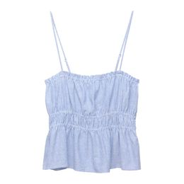 Pull&Bear Pull&Bear Top Damen Gr&ouml;&szlig;e XL himmelblau / wei&szlig;