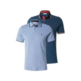 Jack & Jones JACK & JONES Poloshirt 'JJEPAULOS' Herren Gr&ouml;&szlig;e L marine / blue denim / dunkelrot / wei&szlig;