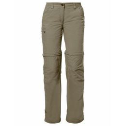 Vaude Womens Farley Zip Off Pants IV regular - muddy - Gr&ouml;&szlig;e 46 Damen 03873