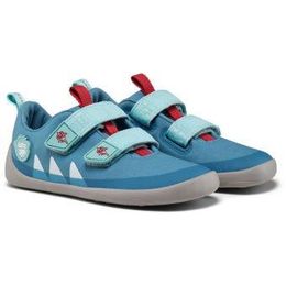 Affenzahn Barfu&szlig;schuh Baumwolle Lucky Hai hellblau - Gr&ouml;&szlig;e 22 Kinder 00391
