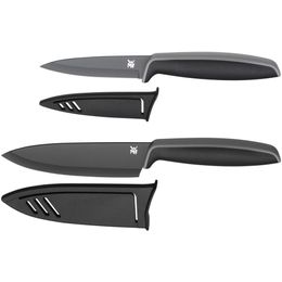 Messer-Set WMF "Touch", schwarz, Spezialklingenstahl, Kochmesser-Sets, mit passenden Schutzhüllen