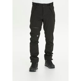 Softshellhose WHISTLER "Finnegan", Herren, Gr. 4XL, US-Gr&ouml;&szlig;en, schwarz (schwarz, schwarz), 96% Polyester, 4% Elasthan, unifarben, lang, Hosen Softshellhose, mit 8.000 mm Wassers&auml;ule