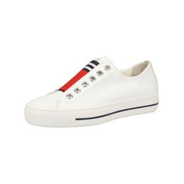 Sneaker Paul Green "Paul Green Sneaker Leder", Damen, Gr. 35,5, rot (wei&szlig;, rot), Leder, Schuhe Sneaker