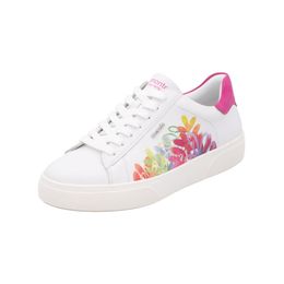 Sneaker Remonte "Remonte Sneaker Leder", Damen, Gr. 38, bunt (wei&szlig;, pink), Leder, Schuhe Sneaker