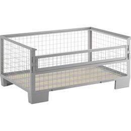 Gitterbox, mittelhohe Bauform, 1 Längswand halb abklappbar, ab 10 Stück kaiserkraft