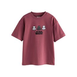 next T-Shirt Jungen Gr&ouml;&szlig;e 110 dunkelrot / schwarz / wei&szlig;