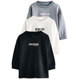 next Shirt Jungen Gr&ouml;&szlig;e 74 grau / schwarz / wei&szlig;