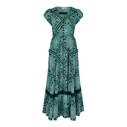 Apricot Kleid Damen Gr&ouml;&szlig;e 36 gr&uuml;n / jade / schwarz / wei&szlig; Winterkleid