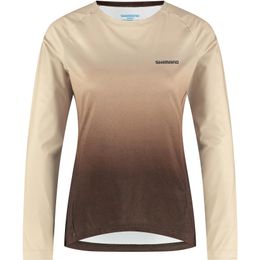 Shimano Woman's SAIKO Long Sleeve warm Printed, Feather Beige