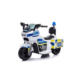Chipolino Kinder Elektromotorrad Polizei 3 R&auml;der Scheinwerfer Musikfunktion wei&szlig; blau