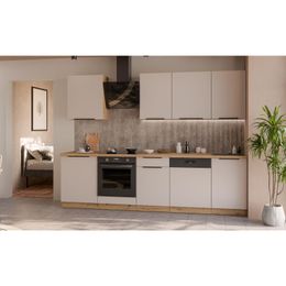 K&uuml;chen-Preisbombe K&uuml;che SOLANO BASIC 280 K&uuml;chenzeile K&uuml;chenblock Einbauk&uuml;che Kaschmir + Artisan