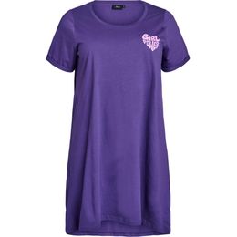 ZIZZI Nachthemd 'Mally' Damen Gr&ouml;&szlig;e 9XL/10XL dunkellila / pink