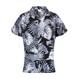 King Kameha Bluse 'Pineapple Leaves' Damen Gr&ouml;&szlig;e 4XL grau