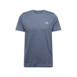 New Balance Sportshirt 'Essentials Heathert' Herren Größe XL blau / weiß